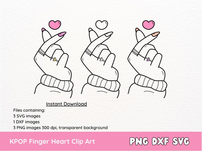Kpop Finger Hearts Clipart, Aesthetic Korean Heart Shaped Hands, Trendy ...