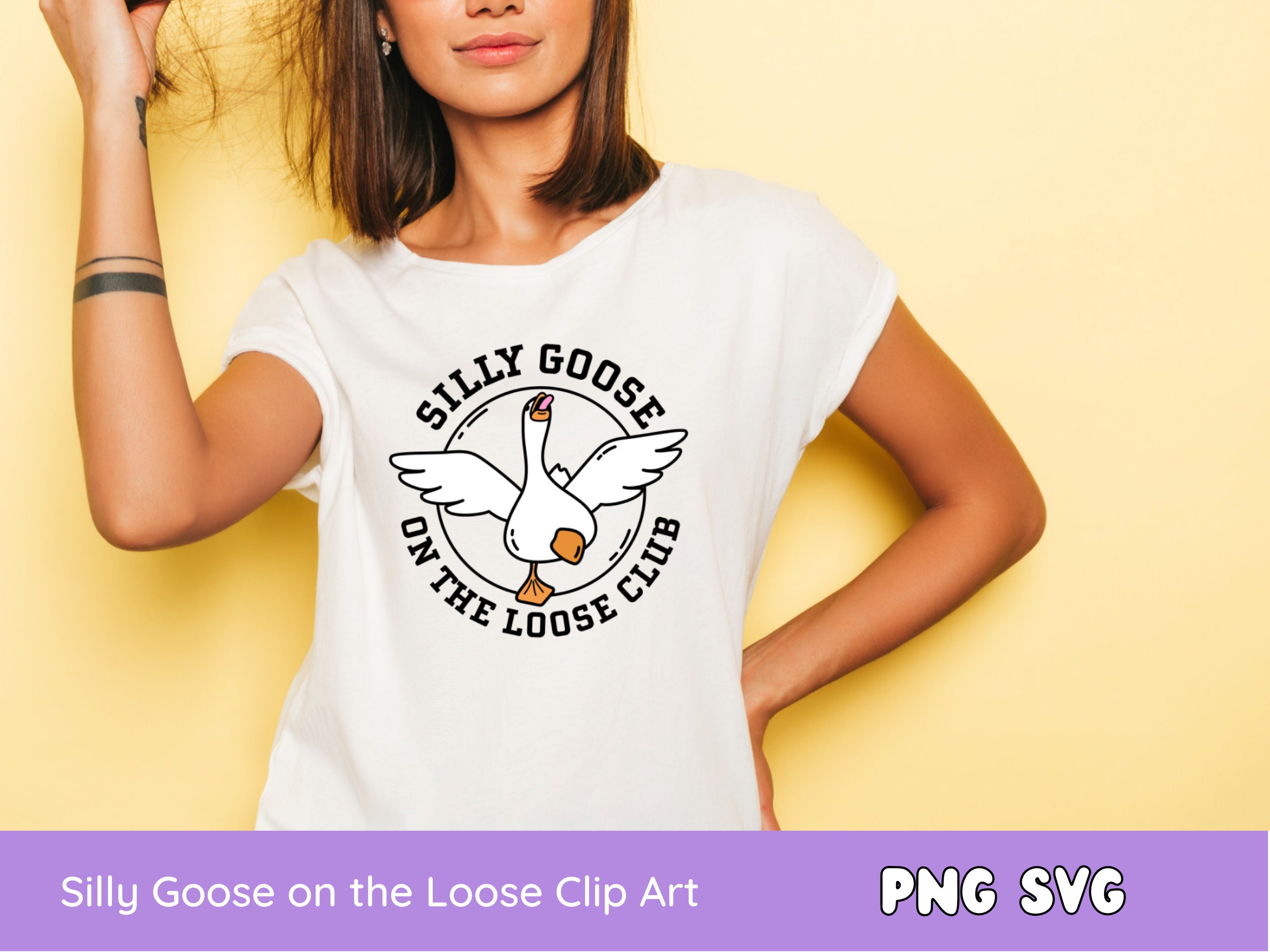 Silly Goose SVG PNG Silly Goose on the Loose Club Trendy SVG - Etsy