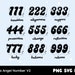 Retro Wavy Text Angel Numbers Version 2 Clip Art Mystical - Etsy