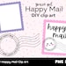 Happy Mail Clip Art, Small Business DIY Sticker Stamp PNG SVG - Etsy