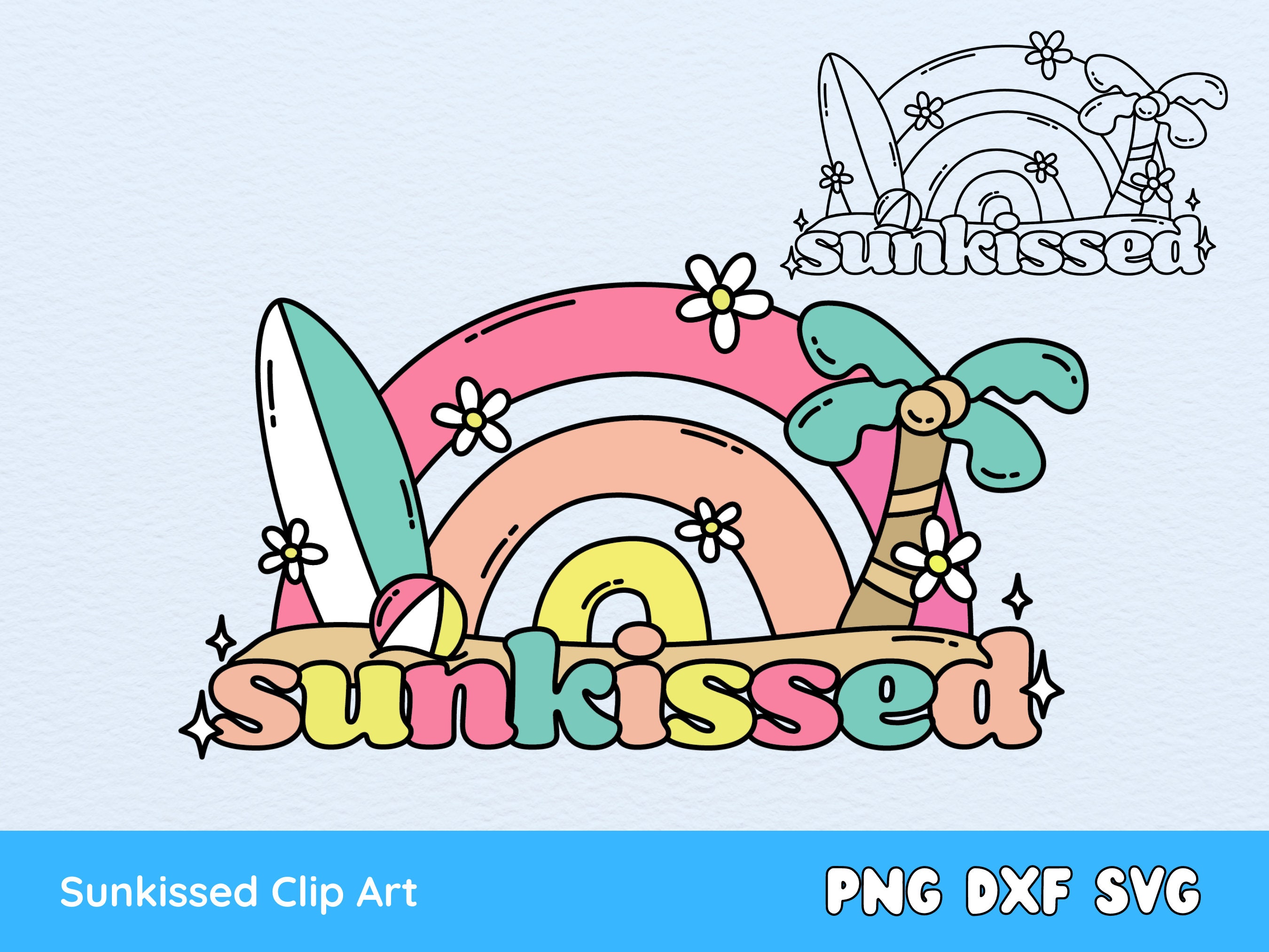 Sunkissed Svg Png Beach Png Sunshine Png Palm Tree Svg Etsy