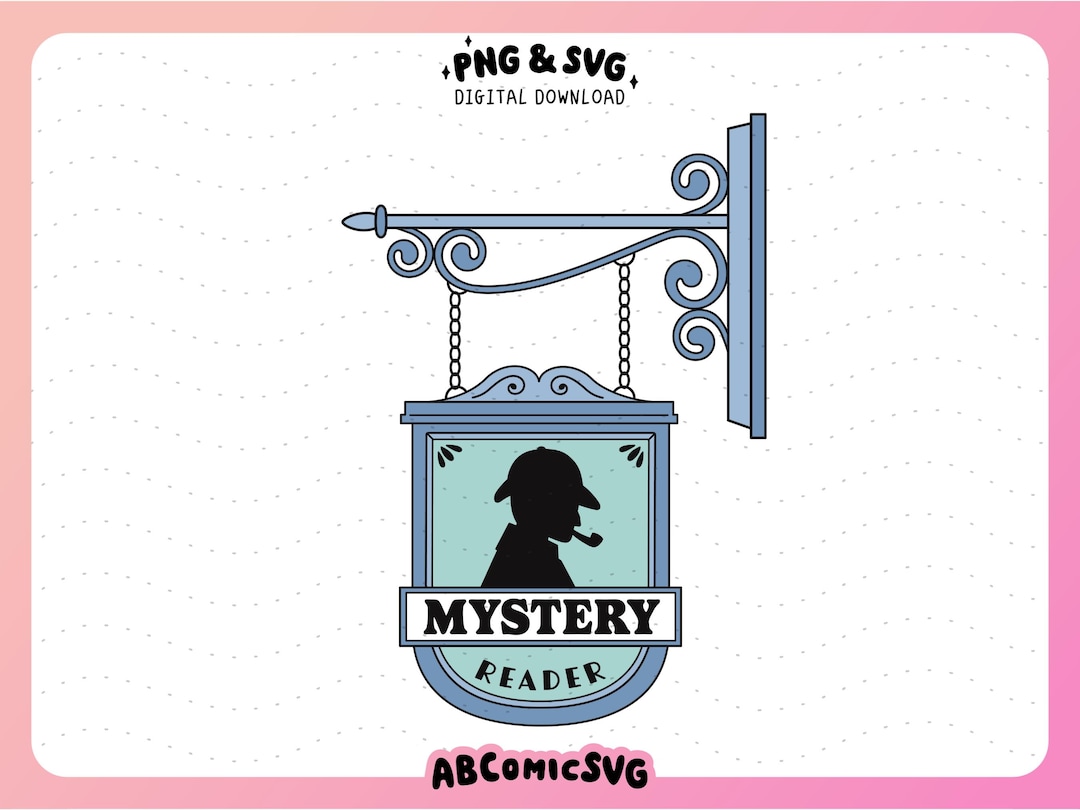 Mystery Bookstore Sign PNG SVG, Cozy Murder Mystery Club, Bookish ...