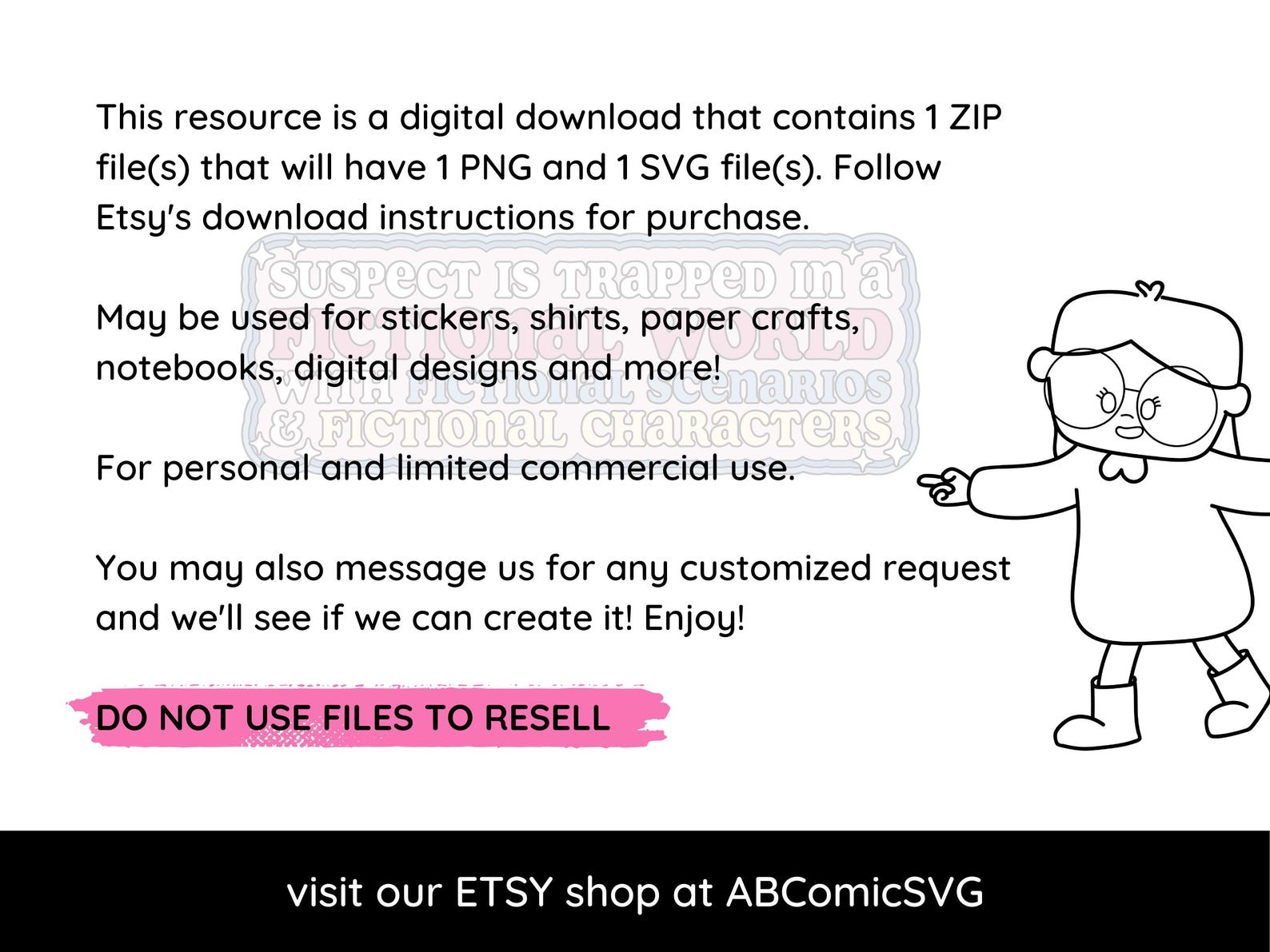 Suspect is Trapped in a Fictional World SVG PNG, Funny Bookish Trendy ...