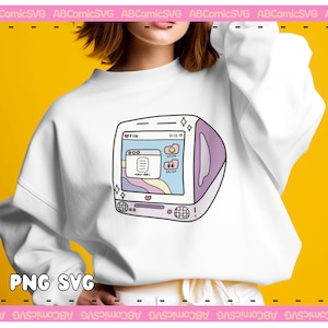 Retro Computer SVG PNG, Cute Y2K Svg, Millennial Svg, Trendy Designs ...