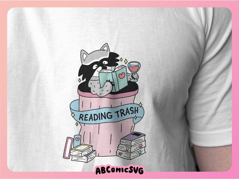 Reading Trash PNG, Trash Panda PNG, Spicy Books PNG, Smut Png, Cute ...