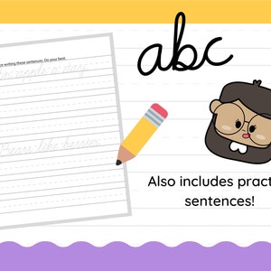 Cursive Alphabet Handwriting Practice Worksheets for Kids, Printable ...