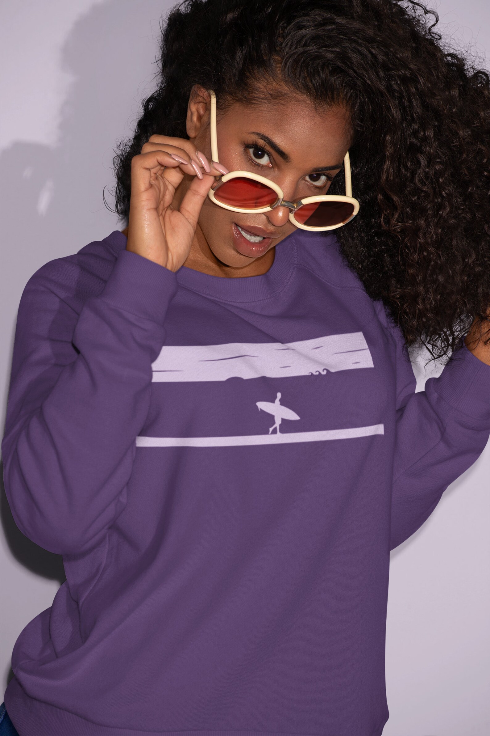 Surf Sweater Gift for Surfers, Unisex Heavy Blend Crewneck Sweatshirt ...