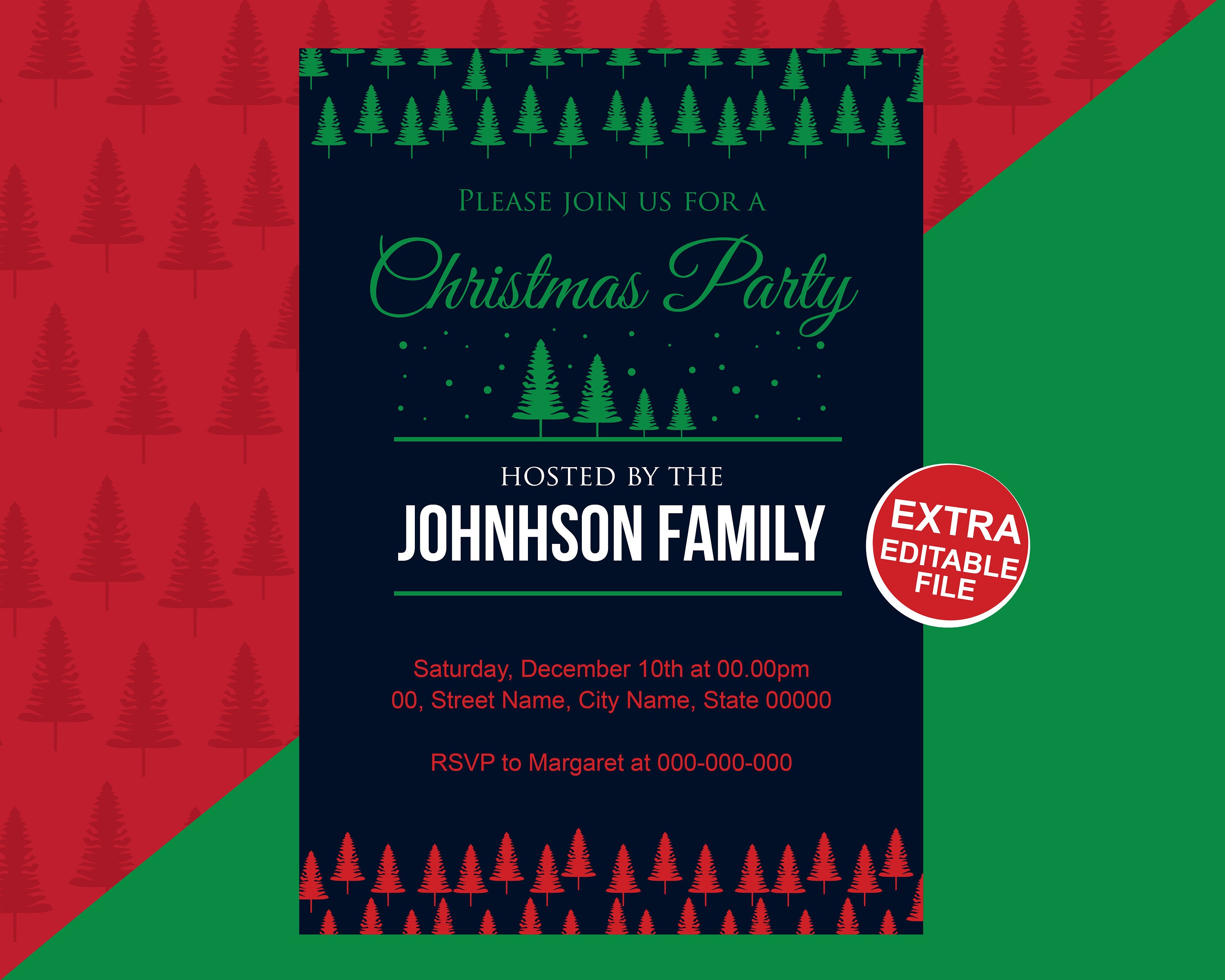 Editable Holiday Party Invitation Christmas Party Invitation - Etsy