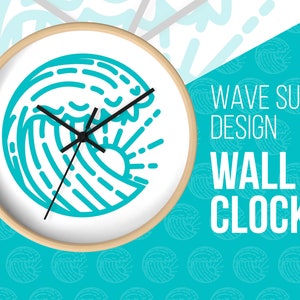 Wave Wall Clock Design Wall Clock Ocean Clock Wave Wall - Etsy