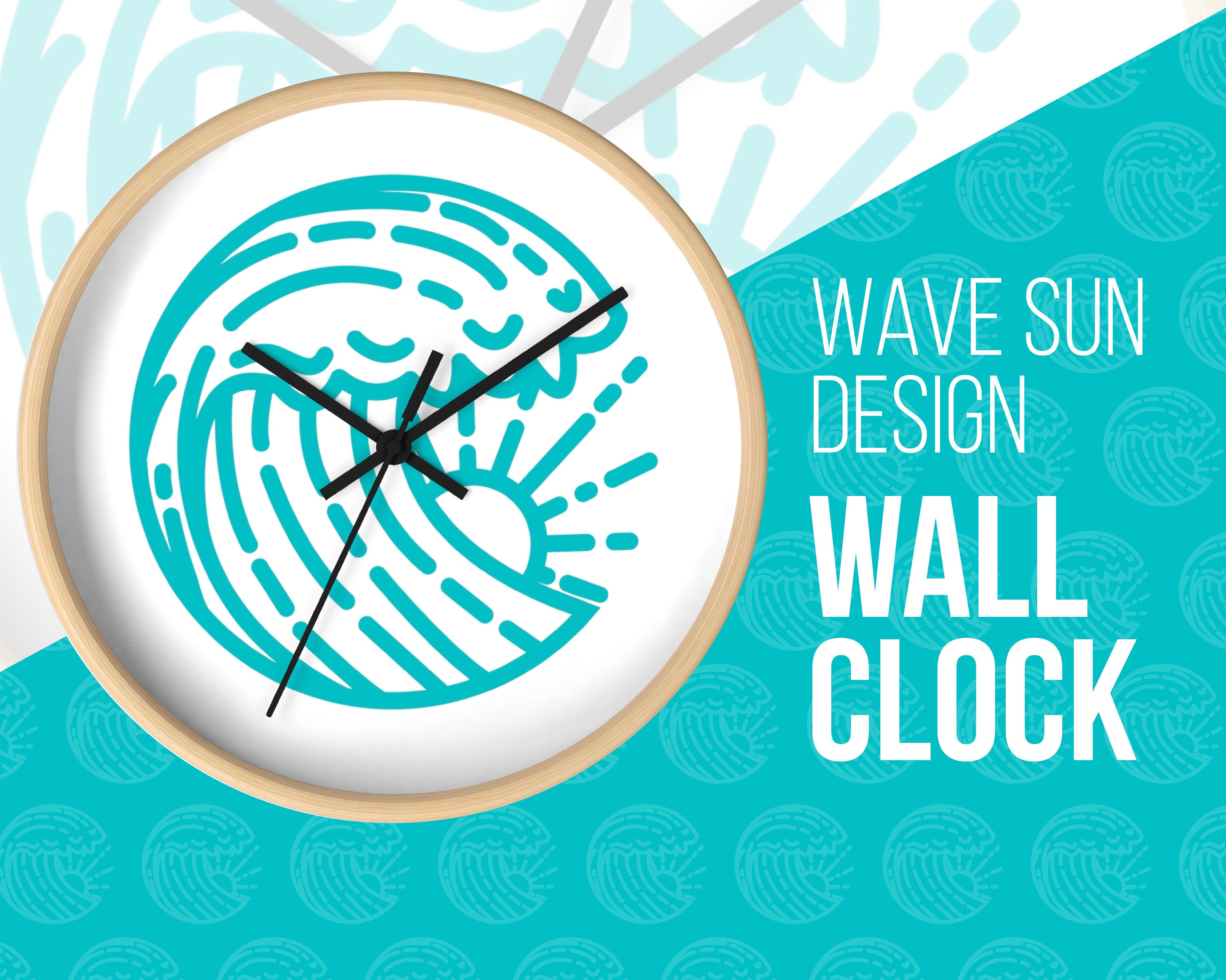 Wave Wall Clock Design | Wall Clock | Ocean Clock | Wave Wall Clock ...
