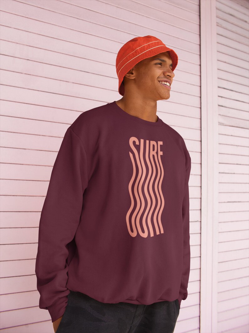 Surf Lettering Sweatshirt: Unisex Heavy Blend Crewneck - Etsy