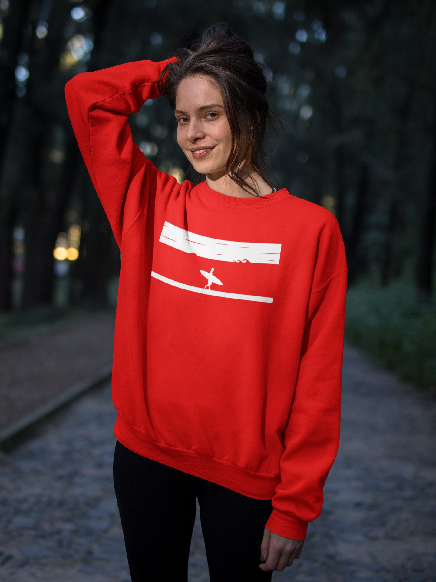 Minimalist Surf Sweater: Unisex Beach Sunset Crewneck - Etsy