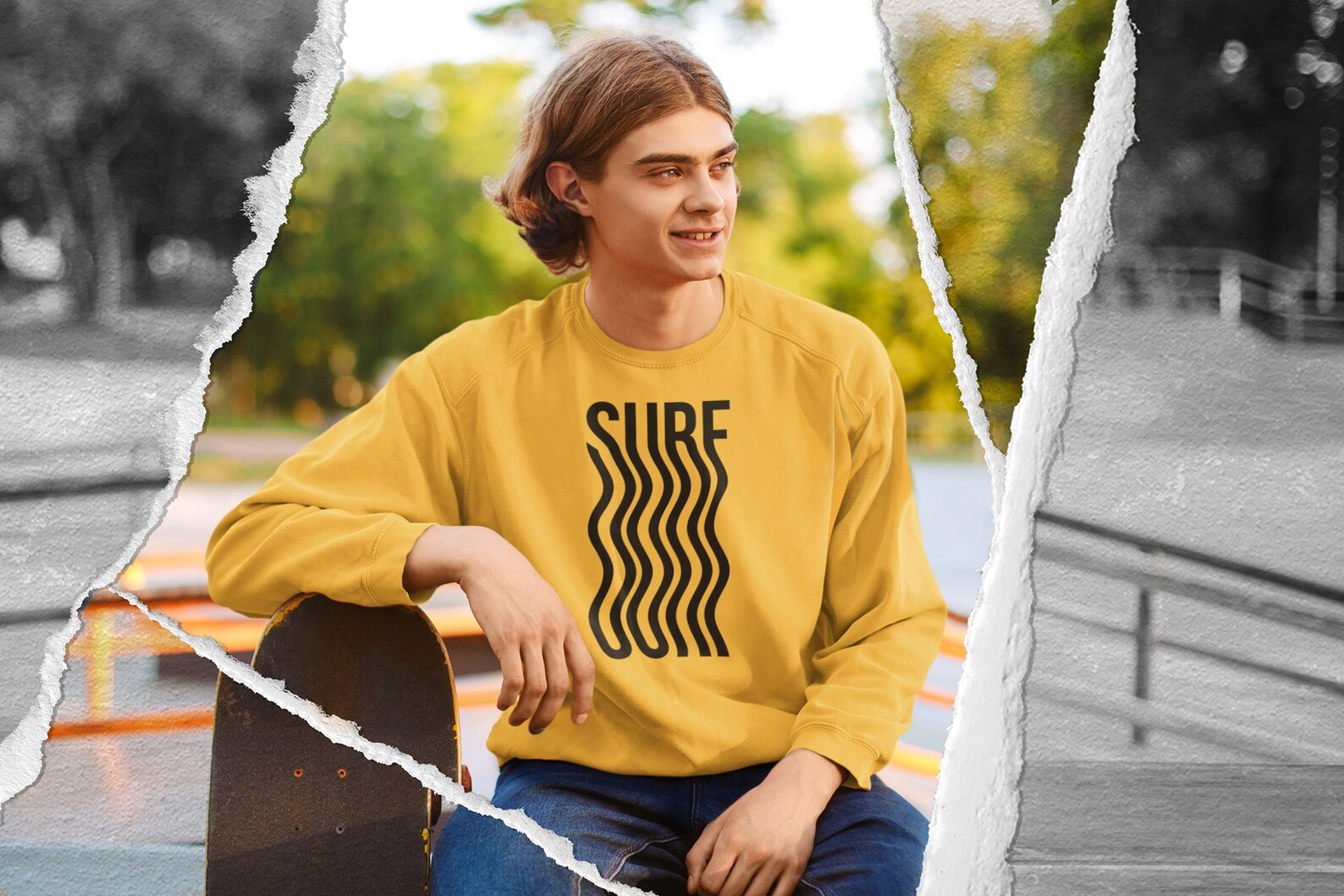 Surf Lettering Sweatshirt: Unisex Heavy Blend Crewneck - Etsy