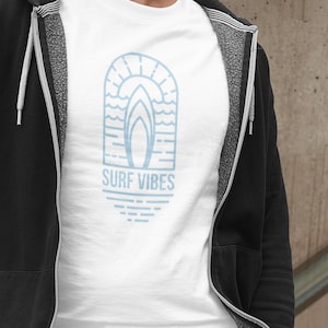 Surf Board T-shirt, Unisex Heavy Cotton Tee, Ocean T-shirt, Summer ...