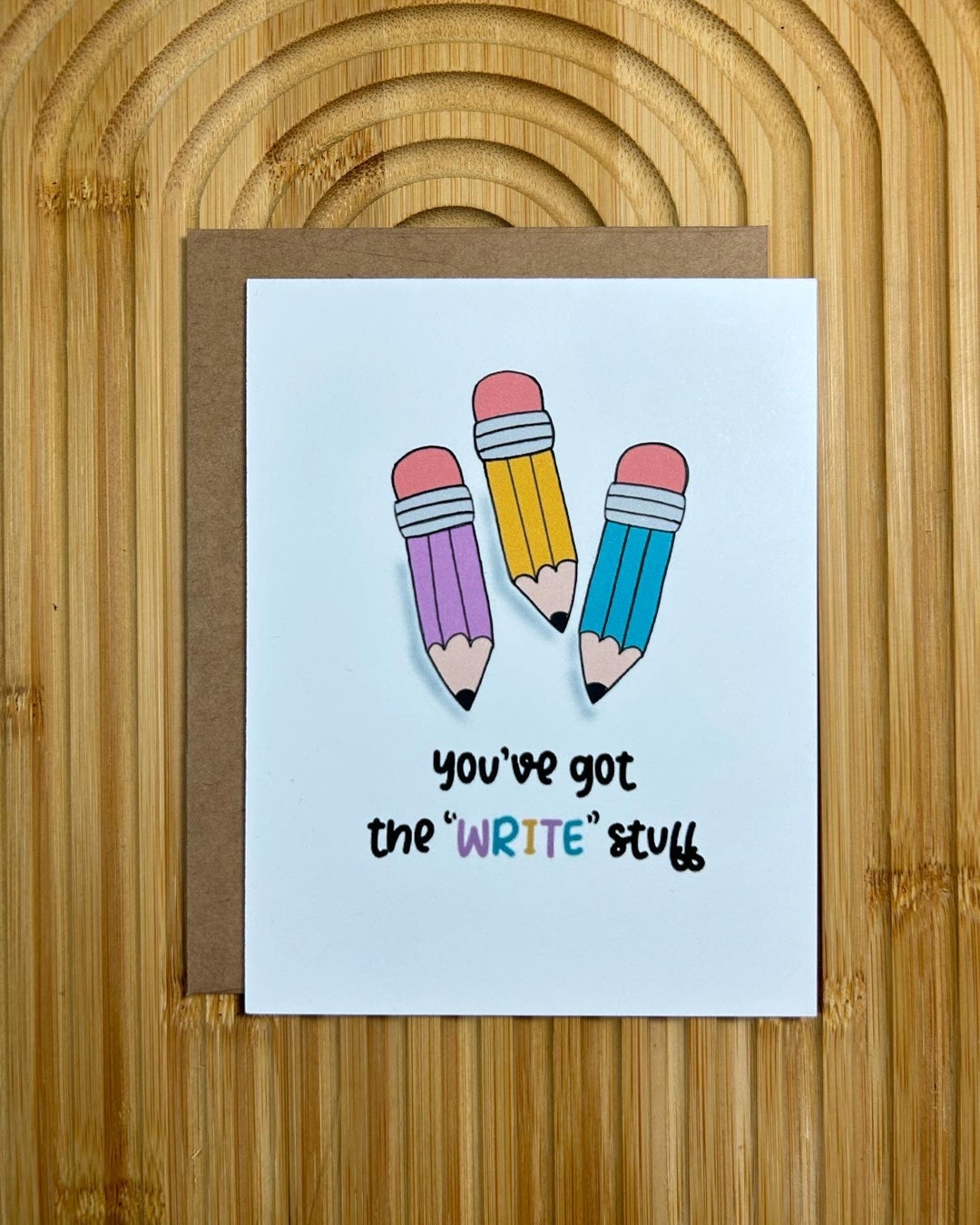 You've Got the WRITE Stuff Handmade Card - Etsy