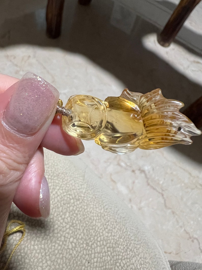 Brazilian Citrine Kneeling Fox Pendant - Etsy