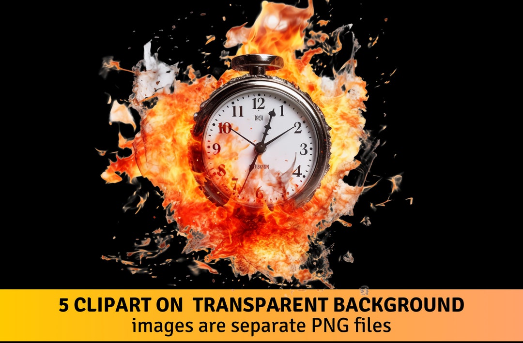 5 Clipart on Transparent Background. PNG Format, Instant Download ...