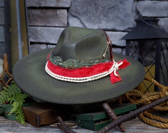 Maroon Western Fedora - Etsy