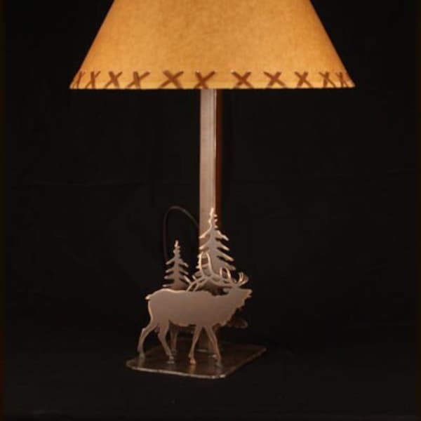 Rustic Table Lamp - Etsy