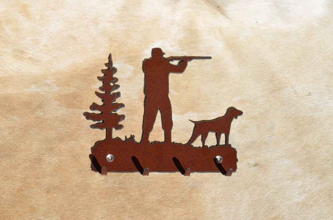 Hunter Key Hanger Metal Wall Hook Hunting Key Holder Gift Hunting ...