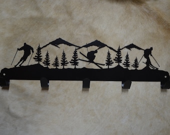 Moose Wall Hook Rustic Lodge Decor. Metal Wall Mounted Hooks. Towel ...