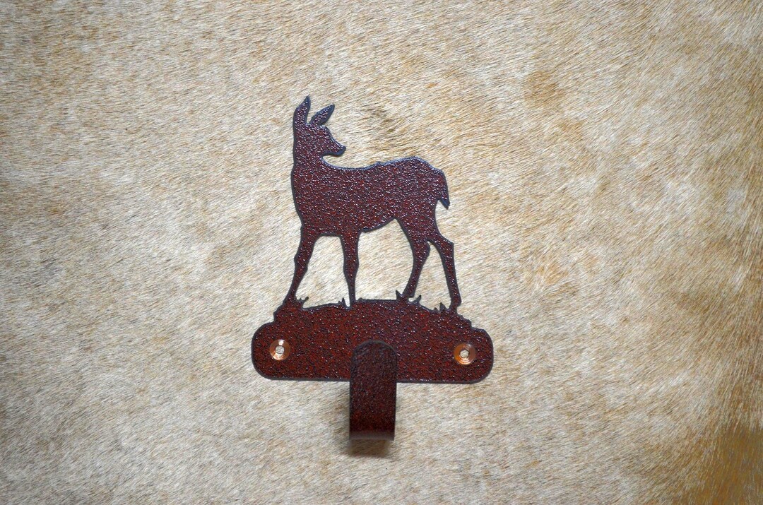 Rustic Doe Wall Hook: Metal Deer Coat Rack, Nursery Decor - Etsy