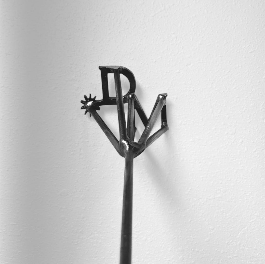 Custom Branding Iron: Two Initials With Spur, Personalized Western ...