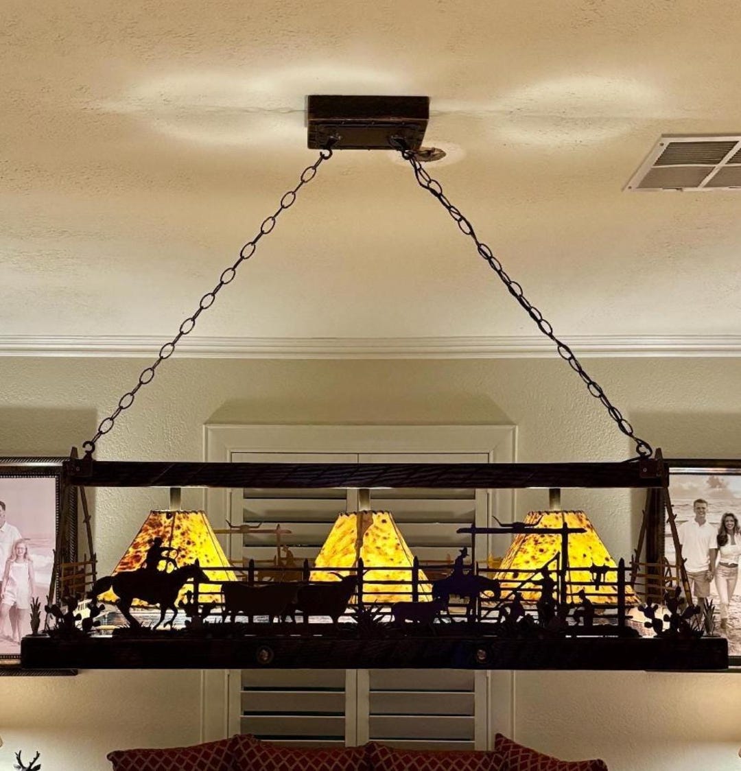 Rustic Western Chandelier Reclaimed Barn Wood Sheepskin Shades ...