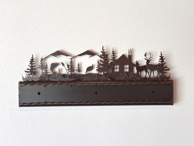 Handmade Rustic Vanity Light: Fish, Turkey, Deer - Mountain Lodge Decor ...