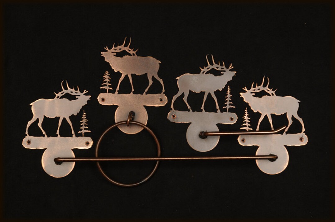 Towel Bar Set Elk Rustic Bathroom Elk Hardware Toilet Paper Holder Elk ...