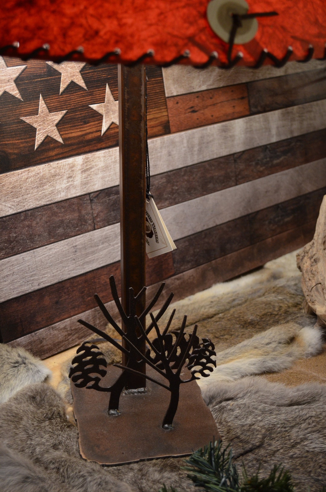 Lamp Rustic Pinecone Light Cozy Cabin Metal Table Lamp Pinecone Lamp 20 ...