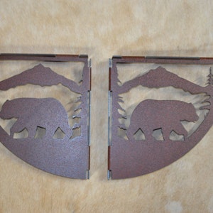 Shelf Bracket Bear Cornice Rustic Bear Decor Gift Metal Bear Art ...