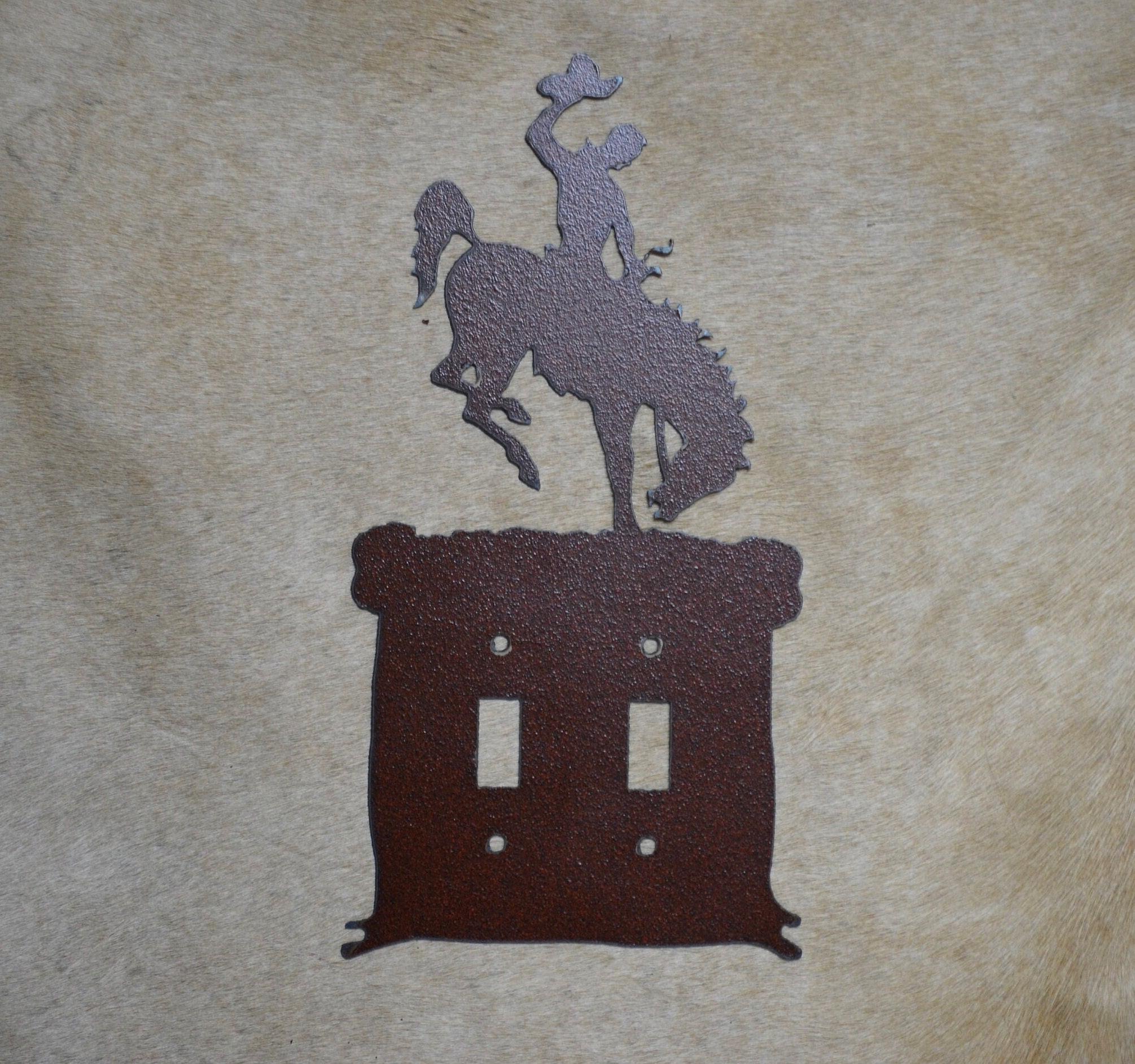 Bronc Rider Switch Plate Cover: Western Ranch Decor. Place Order Based ...