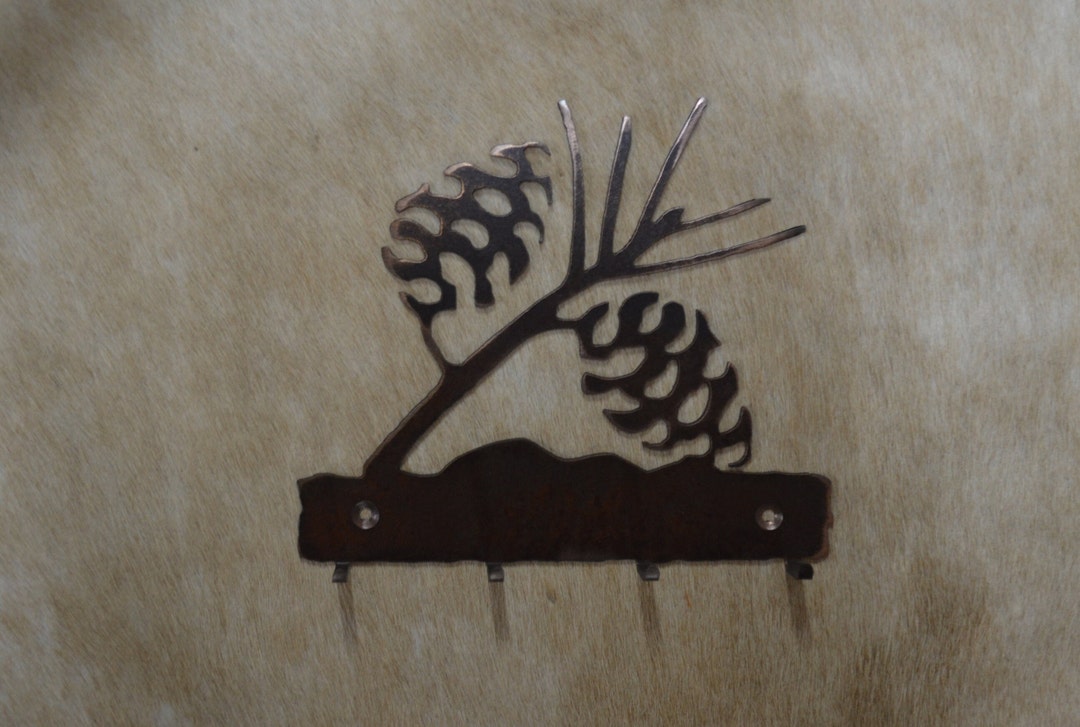 Key Hanger Pine Cone Key Hanger. Metal Wall Hook. Key Holder. - Etsy