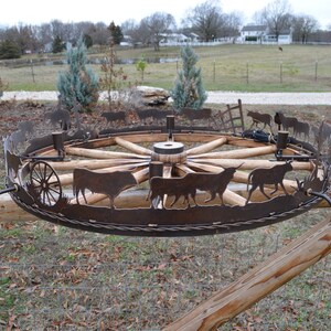 Authentic Wagon Wheel Chandelier: Handmade Rustic Western Lighting ...