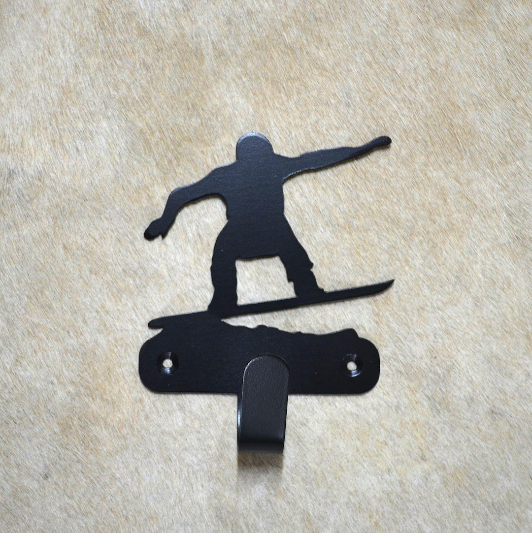 Snowboard Wall Hook: Rustic Metal Art - Mountain Lodge Decor - Etsy