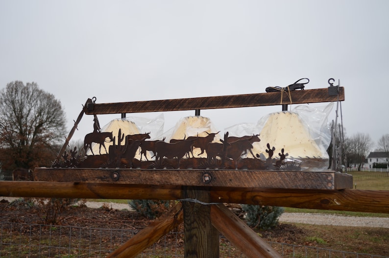Rustic Chandelier Cattle Drive Cowboy Lighting: Handmade Barn Wood ...