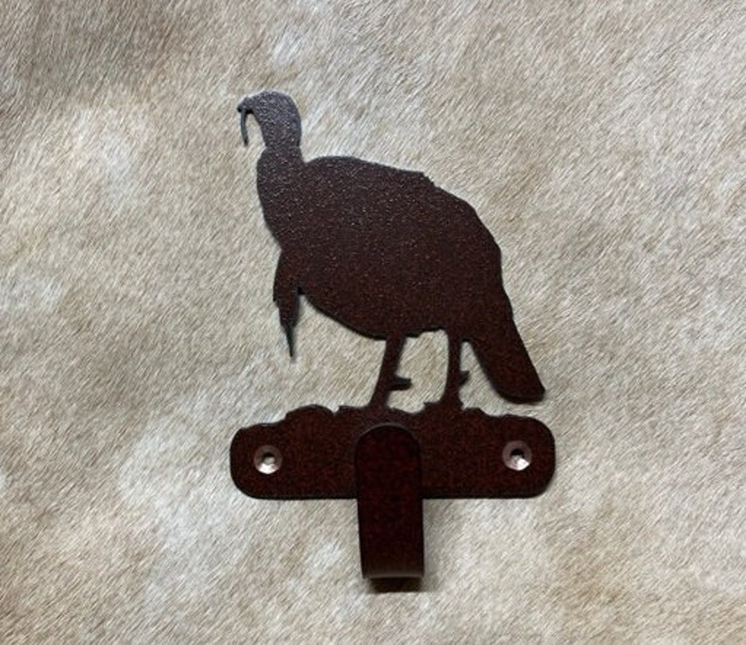 Hook Turkey Wall Art Metal Turkey Hook Back Pack Hook Coat Rack Hunters ...