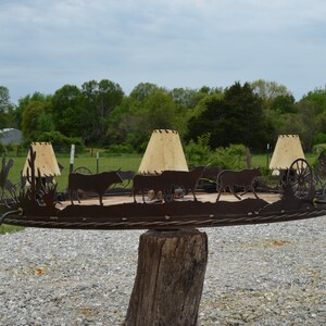 Authentic Wagon Wheel Chandelier: Handmade Rustic Western Lighting ...
