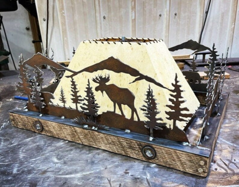 Rustic Barn Wood Chandelier: Deer, Elk, Moose - Handmade Cabin Lighting ...