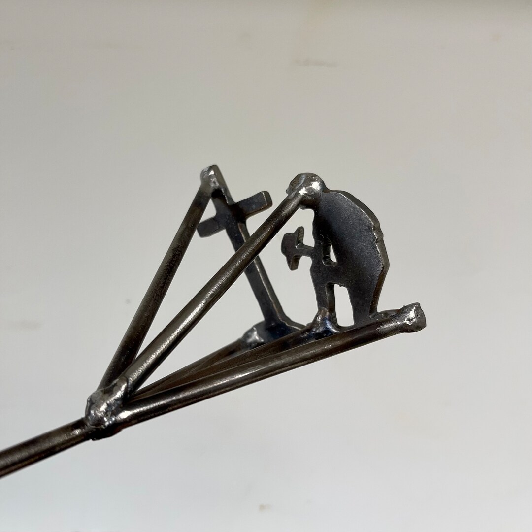 Branding Iron Cowboy at the Cross 4" Iron Steak Brand Gift for Him ...