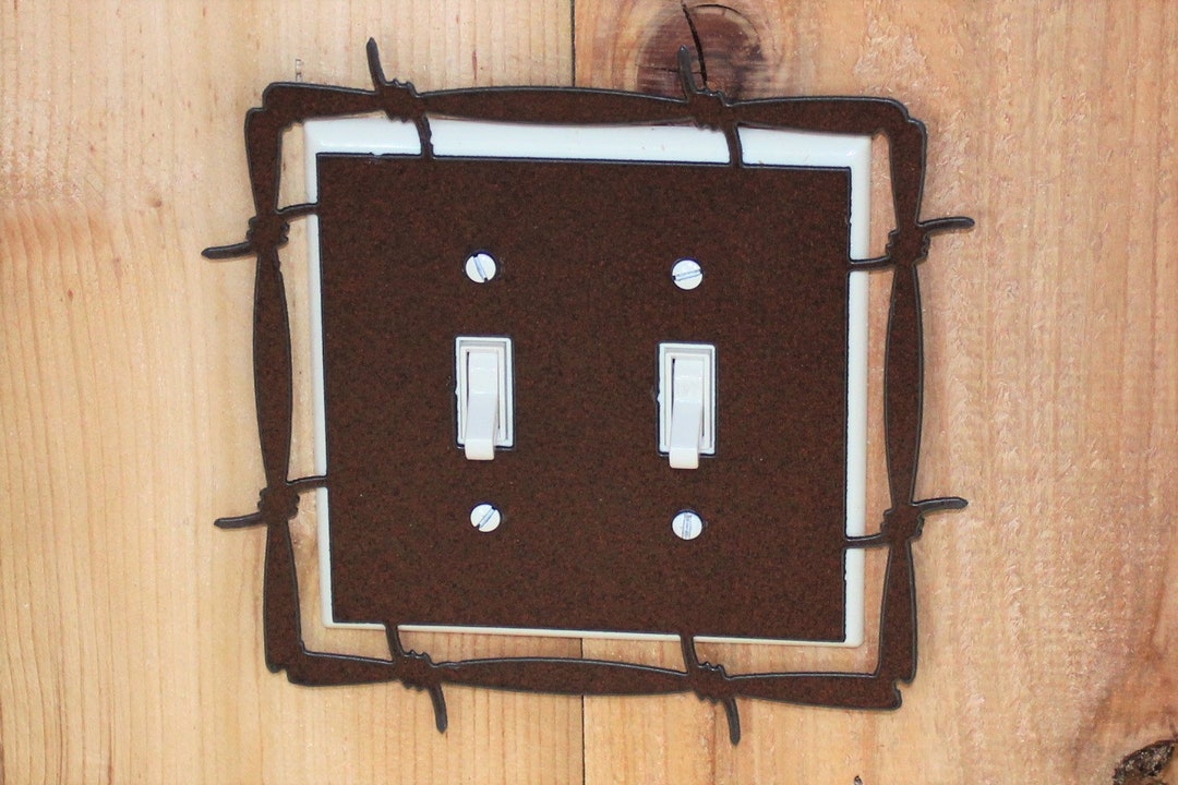 Barbwire Switch Plate Cover All Configurations Available. Rustic Home ...