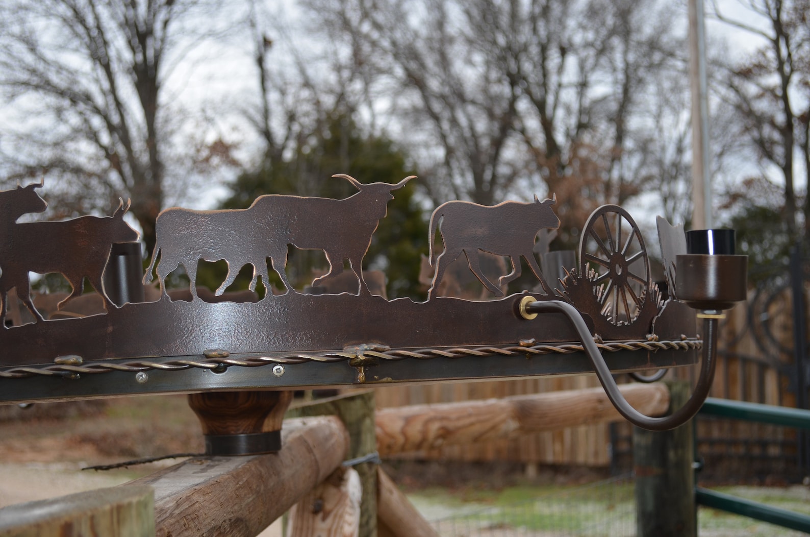 Authentic Wagon Wheel Chandelier: Handmade Rustic Western Lighting ...