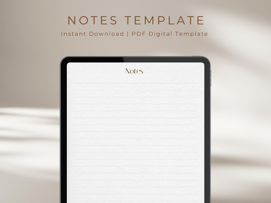 Digital Notes Page Ruled Notes Template for Goodnotes & Notability ...