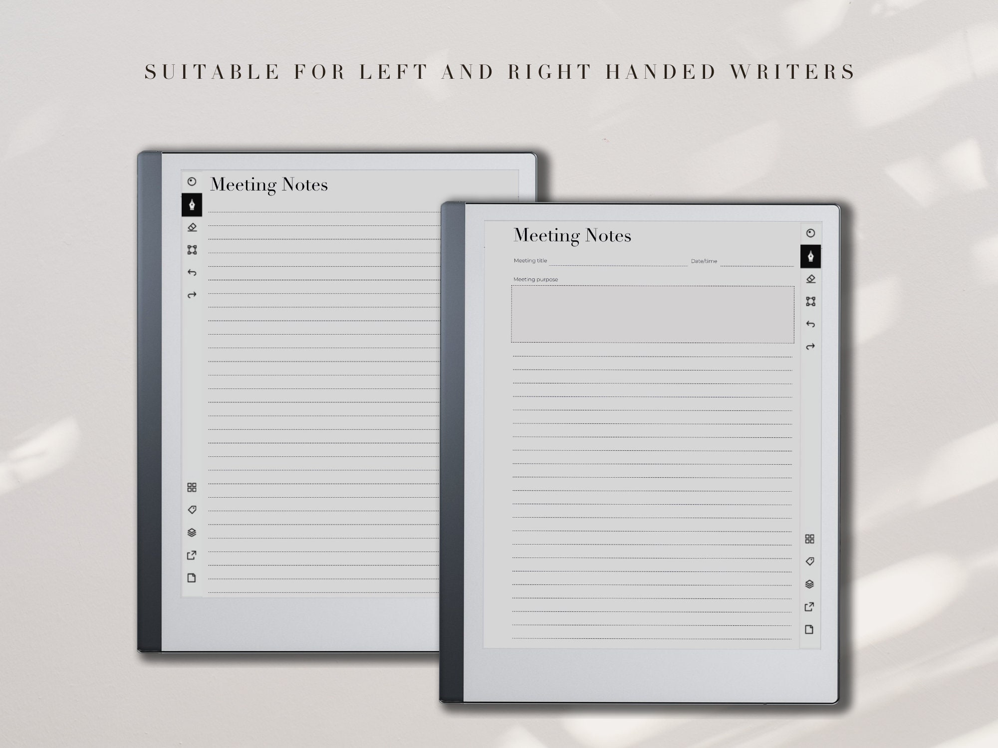 Remarkable 2 Meeting Notes Template for Work Calls Business Meeting ...