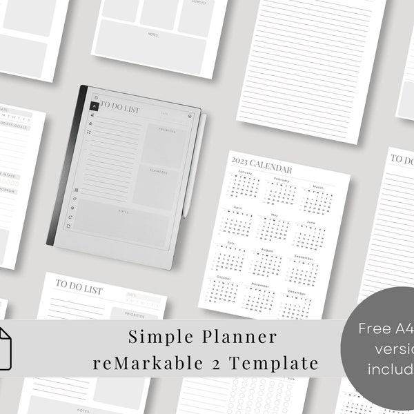 Remarkable 2 Habit Tracker Printable - Etsy