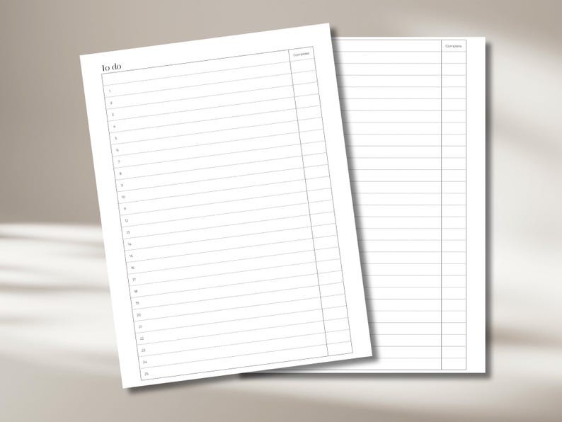 Remarkable 2 Digital Checklist Template Numbered to Do List Instant ...