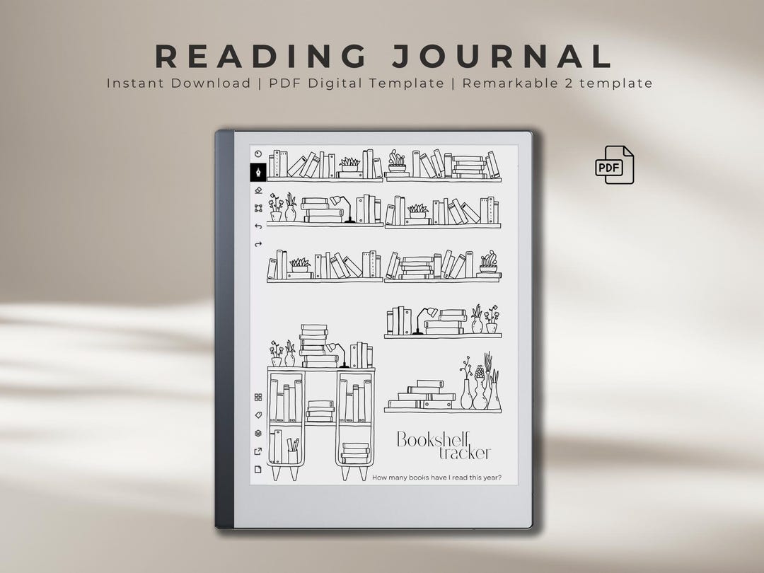 Reading Journal Template, Digital Book Tracker for Remarkable 2 (PDF ...