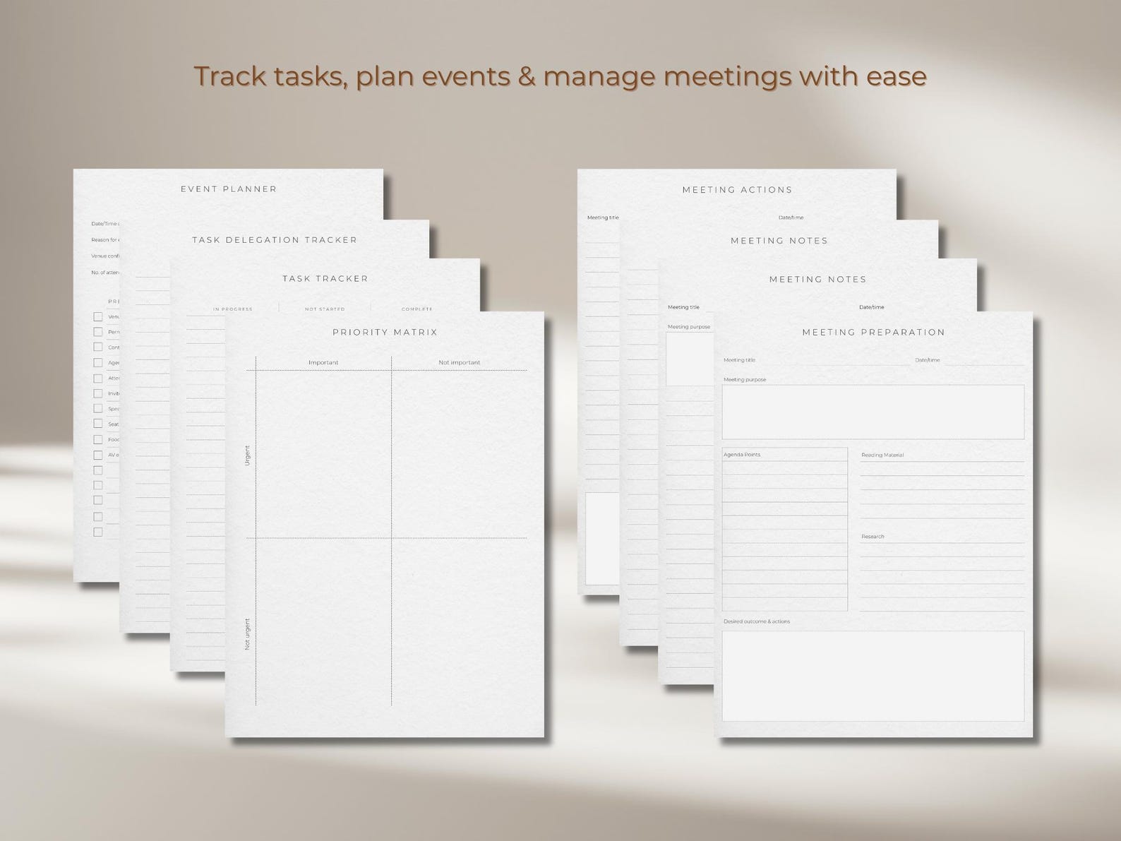 Executive Assistant Digital Templates Bundle, Virtual Assistant Planner ...