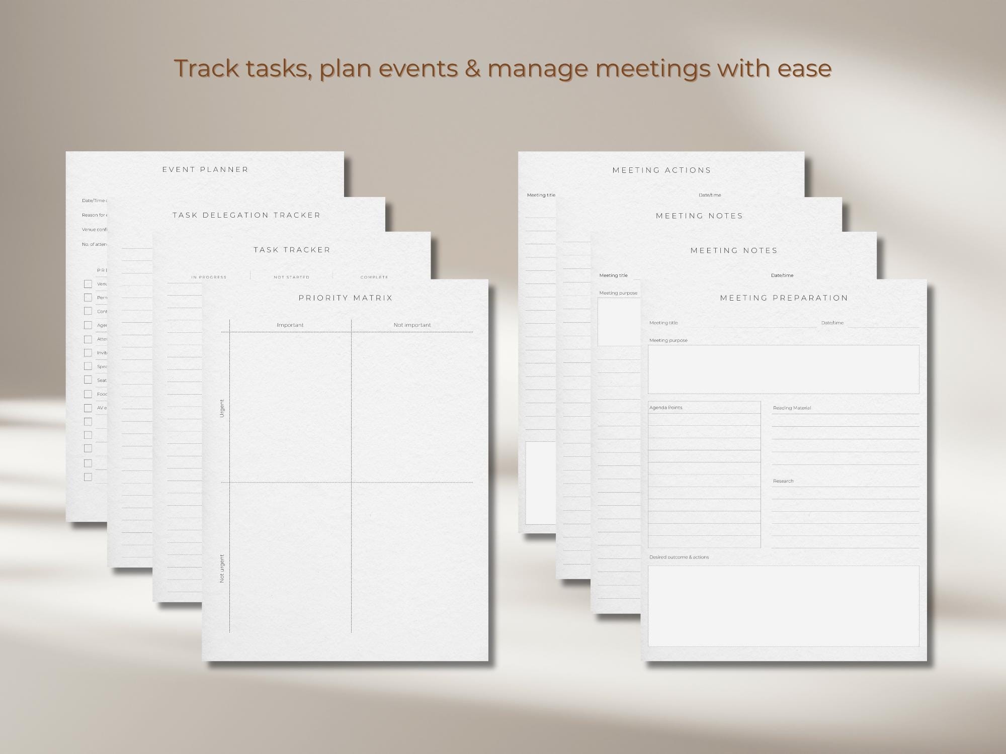 Executive Assistant Pack, Virtual Assistant Template Bundle ...